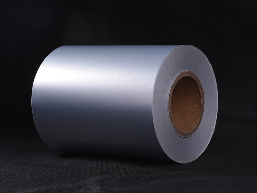 50micron Matte silver PET film/ Acrylic adhesive/ White glassine liner ...